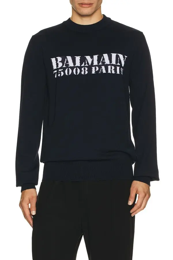 Balmain Big Stamp Graphic Sweater