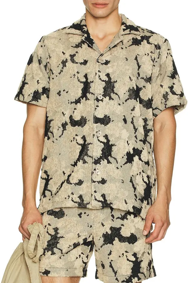 Oas Jura Contaste Cuba Terry Shirt In Beige