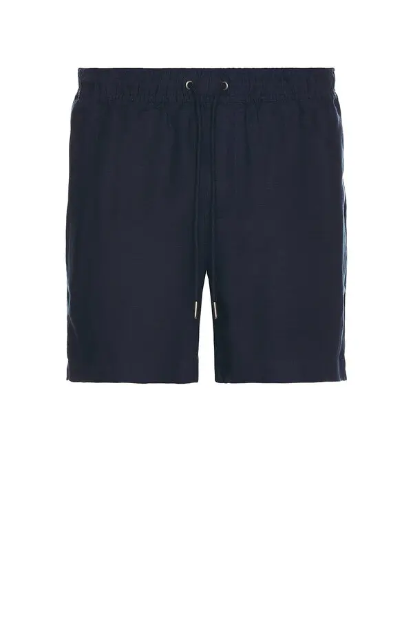 Onia Air Linen Pull On Shorts - Deep Navy