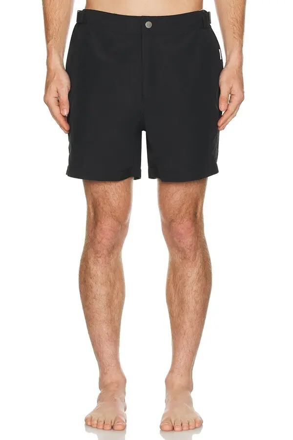 Onia Calder Buckle 5 Swim Trunk - Black