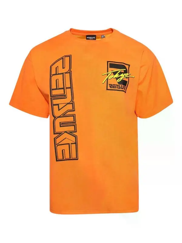 RENSUKE TOKYO Graphic-print Cotton T-shirt - Orange