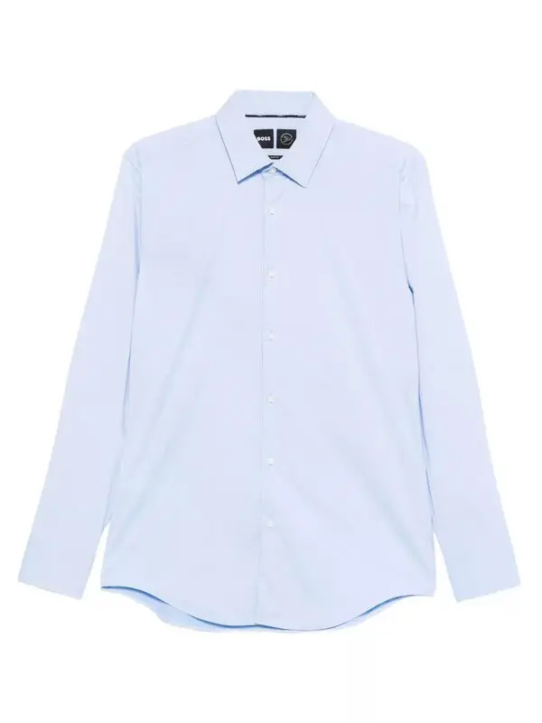 BOSS Long-sleeved Button-up Shirt - Blue
