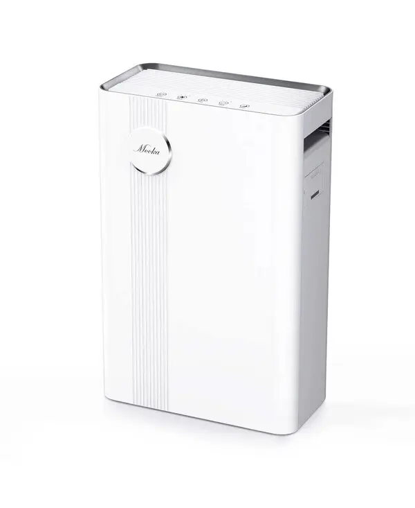 MOOKA Kj203f-142 Home Air Purifier For Large Rooms With True Hepa Air Filter - White
