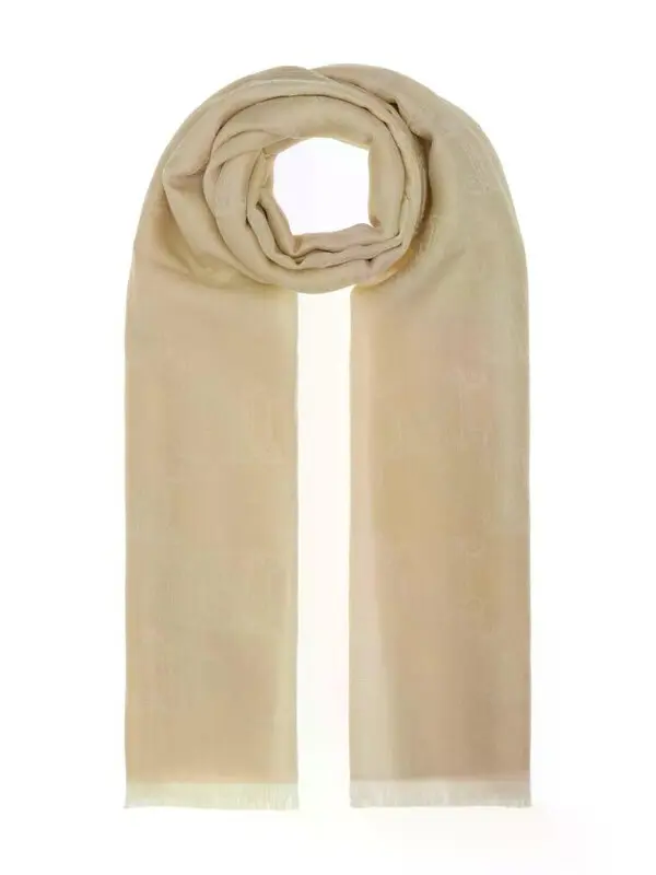 Max Mara Logo-jacquard Scarf - Neutrals