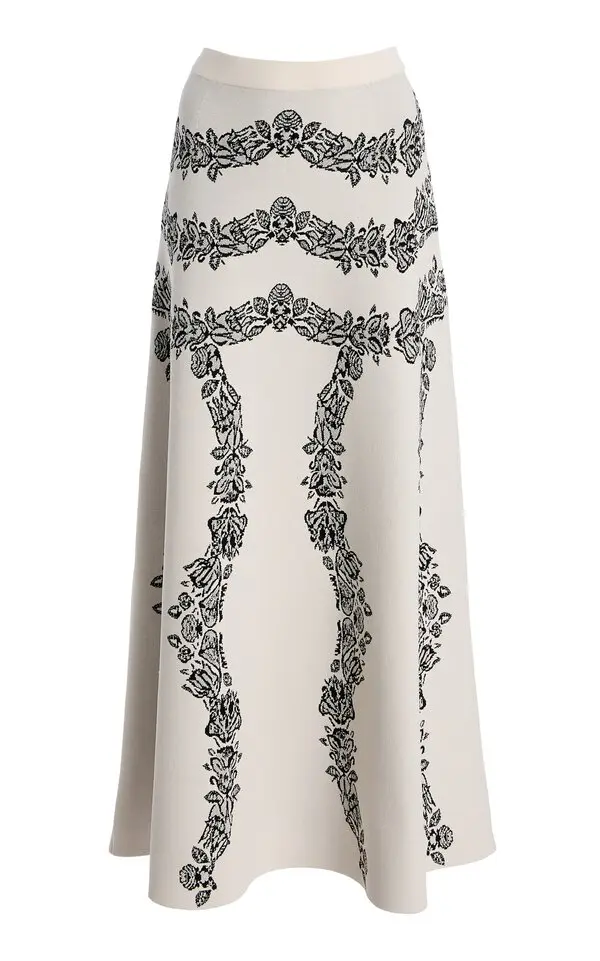 Ulla Johnson Valencia Jacquard-knit Maxi Skirt - Off-white