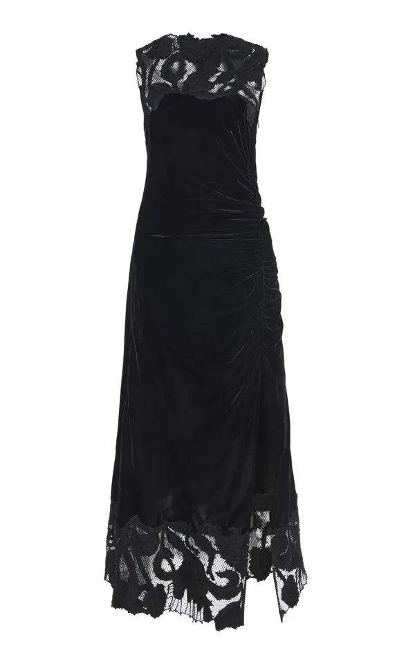 Ulla Johnson Rosaria Lace-trimmed Dress - Black