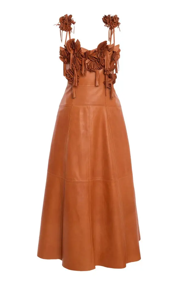 Ulla Johnson Sabrina Leather Midi Dress