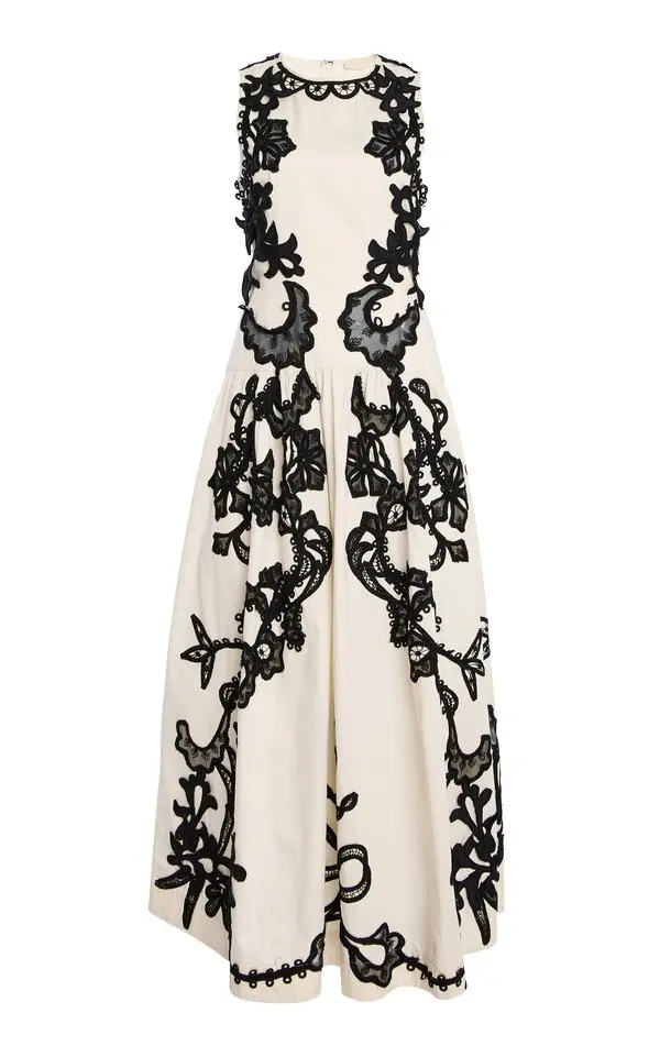 Ulla Johnson Sonali Embroidered Cotton Midi Dress - White