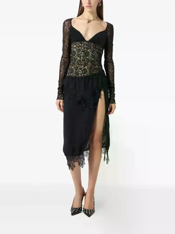 Blumarine Lace-bodice Top