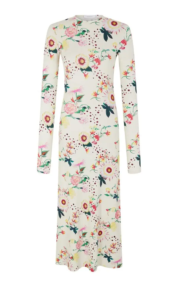 Rabanne Floral Jersey-knit Midi Dress - Multi