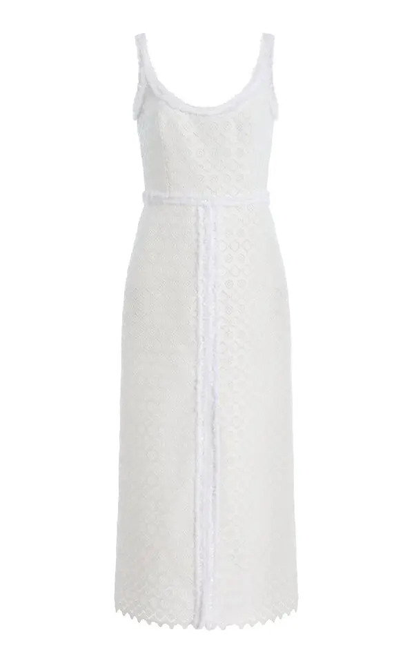 Giambattista Valli Floral Macrame Dress - Ivory