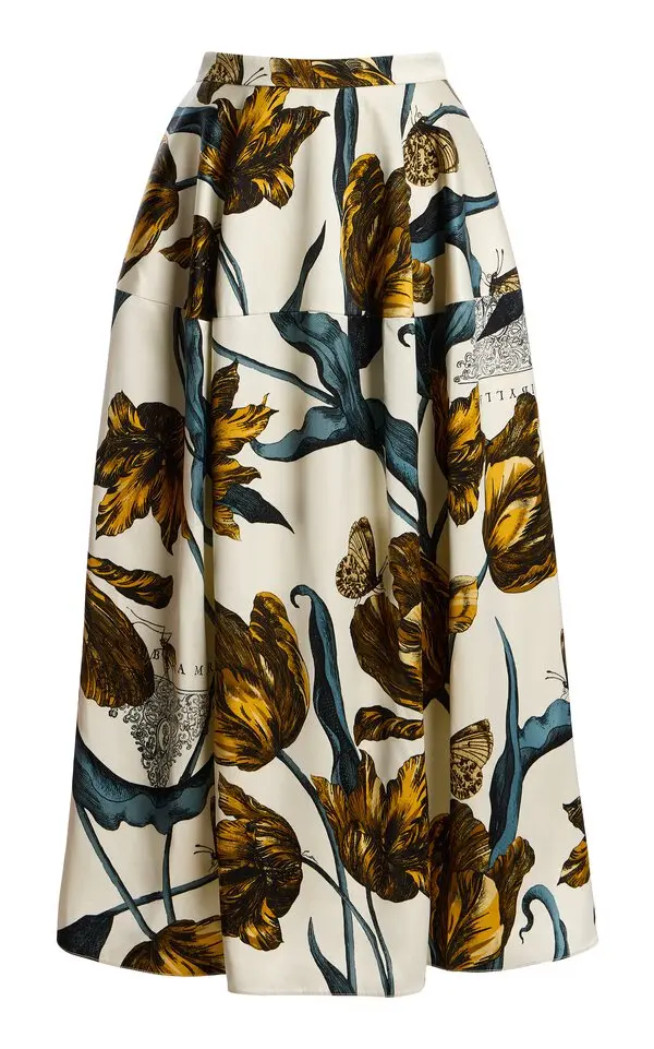 Erdem Printed Midi Skirt - Floral