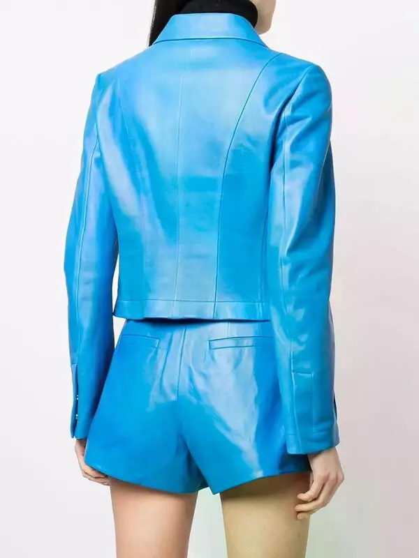 FERRAGAMO Notched-lapel Leather Jacket