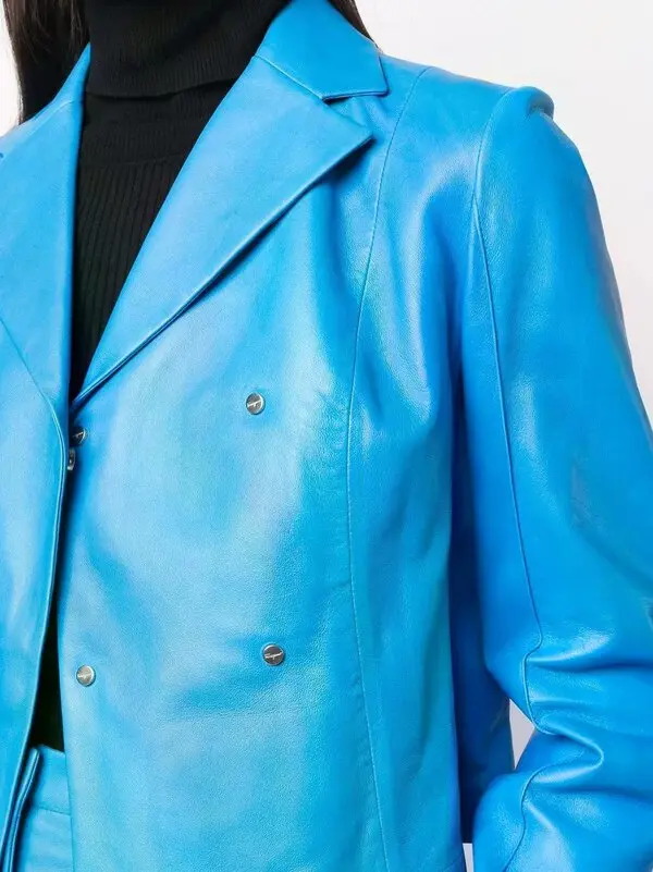 FERRAGAMO Notched-lapel Leather Jacket