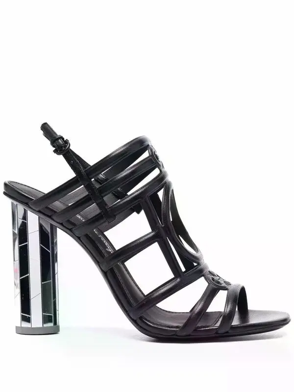 FERRAGAMO Florenza Mirrored-heel Sandals