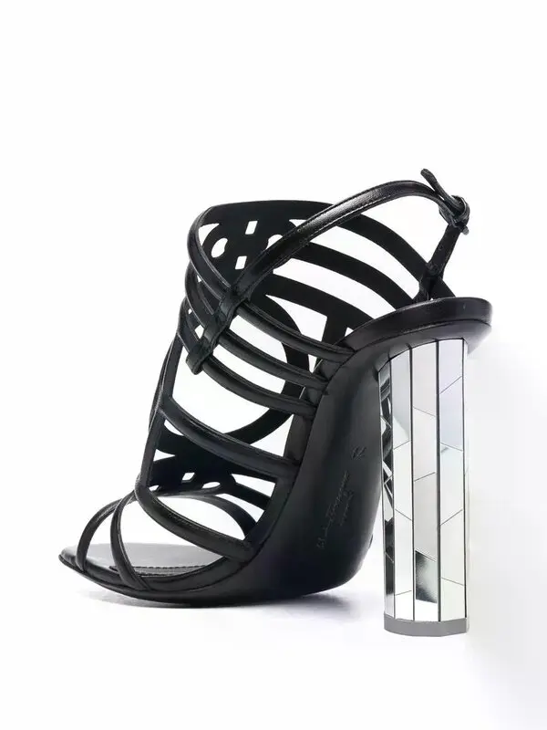 FERRAGAMO Florenza Mirrored-heel Sandals