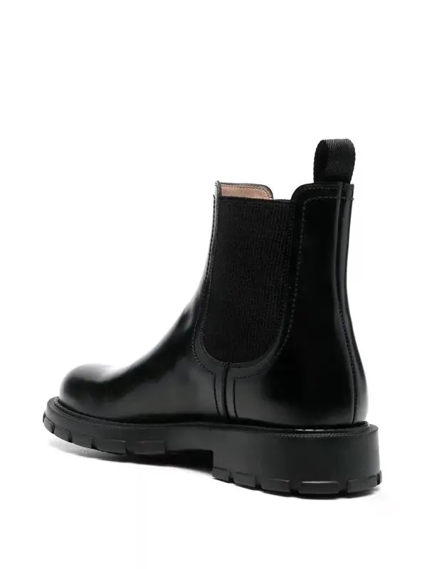 FERRAGAMO Calf Leather Gancini Chelsea Boots