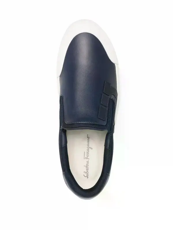 FERRAGAMO Gancini Slip-on Sneakers - Blue