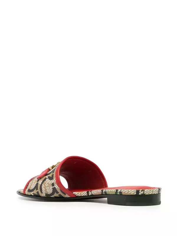 FERRAGAMO Gancini-print Sandals