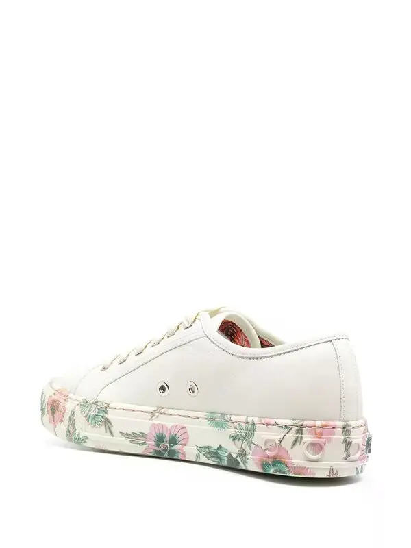 FERRAGAMO Floral-trim Low-top Sneakers