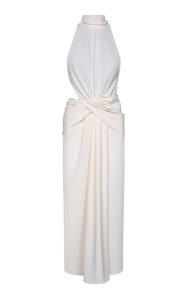 Johanna Ortiz Retro Draped Maxi Dress - Ivory