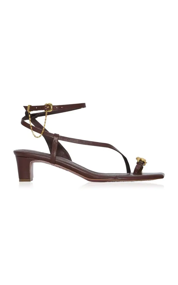 Johanna Ortiz Swing Rebel 35mm Leather Heels - Brown