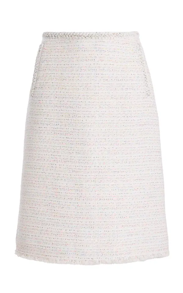Giambattista Valli Tweed Mini Skirt - Ivory