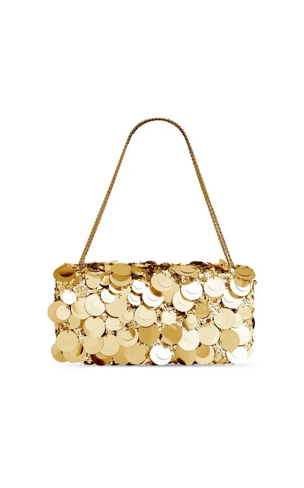 Rabanne Layered Paillette Shoulder Bag - Gold