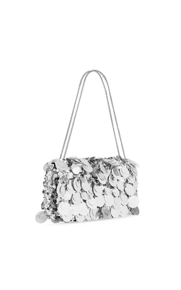 Rabanne Sparkle Paillette Shoulder Bag - Silver