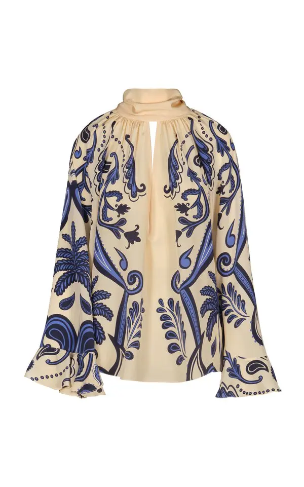 Johanna Ortiz Ritmo Sol Silk Top - Multi