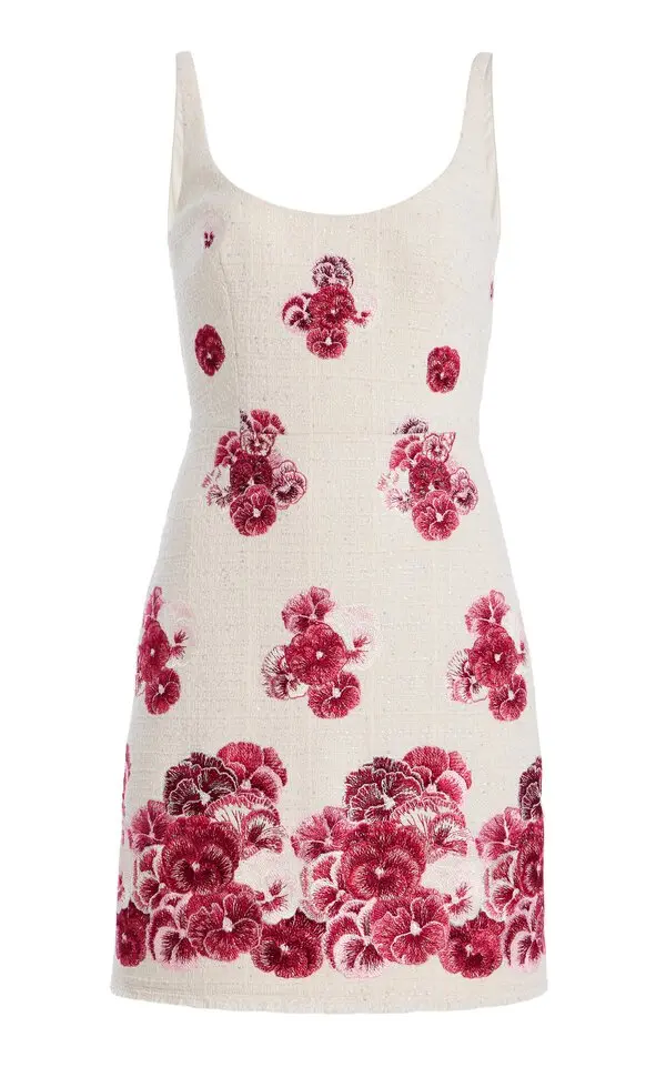 Giambattista Valli Floral Boucle-tweed Mini Dress - Multi