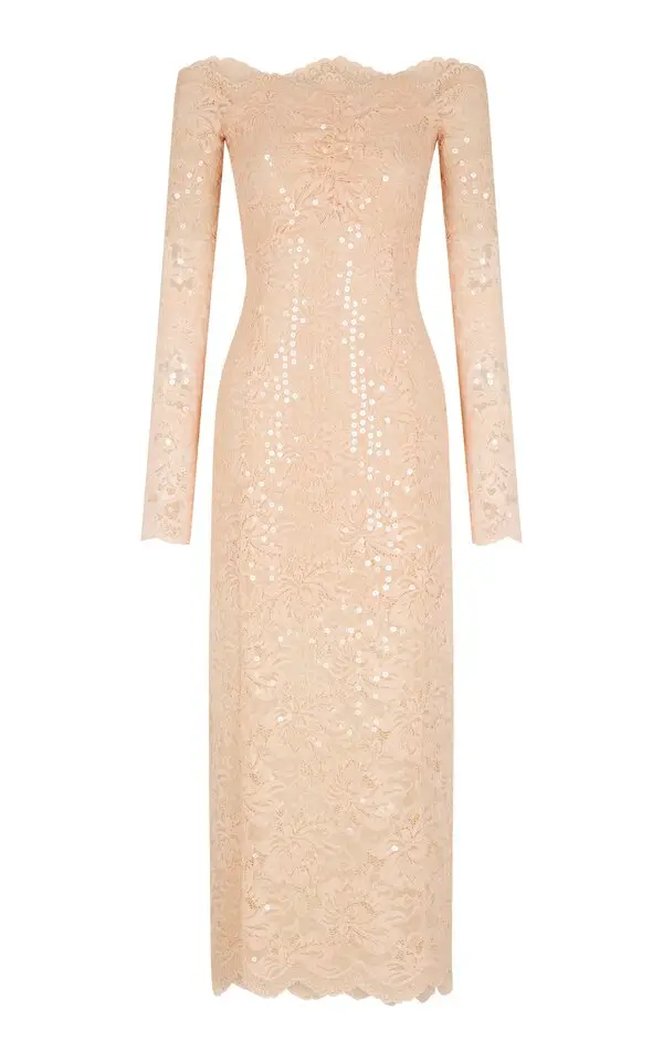 Rabanne Scalloped Maxi Dress - Pink