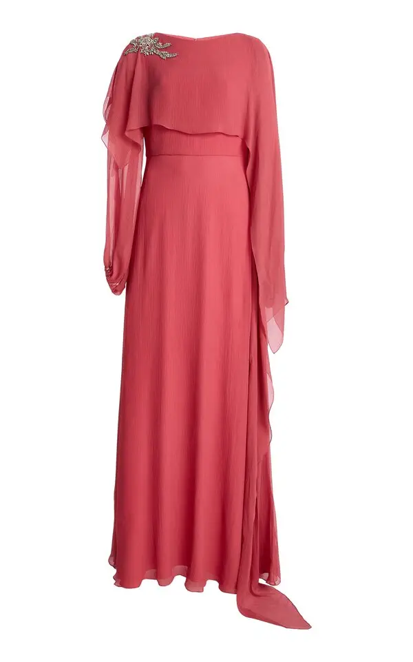 Erdem Draped Silk Gown - Pink