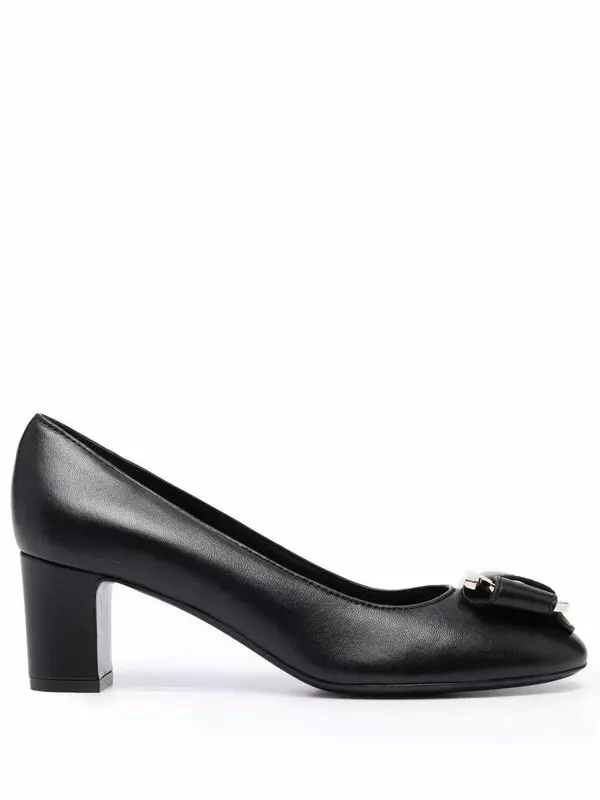 FERRAGAMO Gancini-bow Leather Pumps