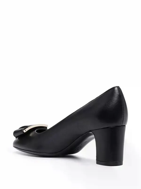 FERRAGAMO Gancini-bow Leather Pumps