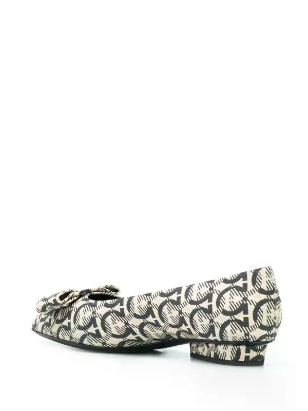 FERRAGAMO Viva Gancini-woven Ballerinas