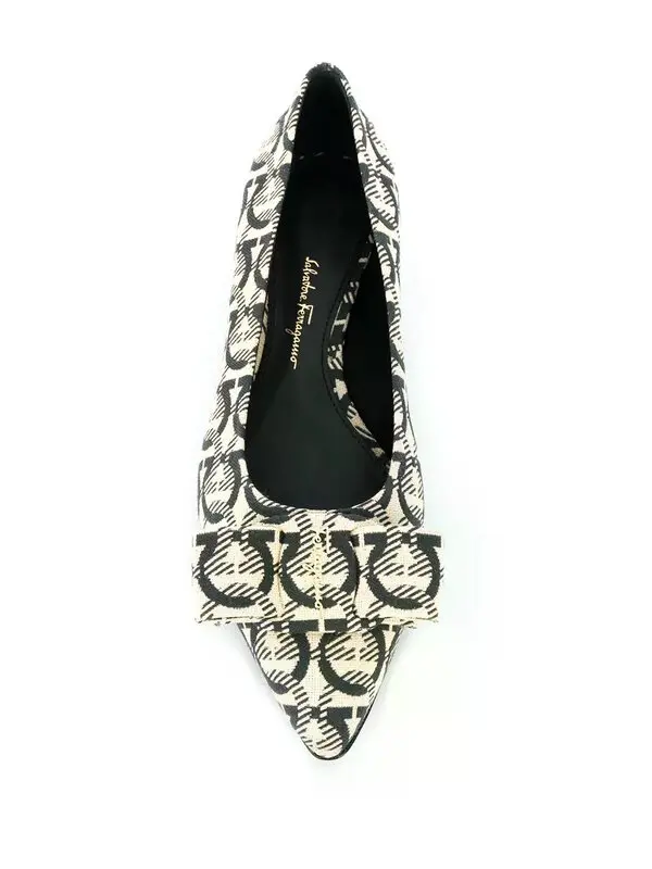 FERRAGAMO Viva Gancini-woven Ballerinas