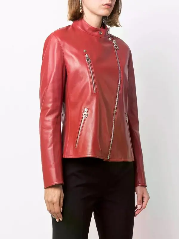 FERRAGAMO High-neck Leather Jacket
