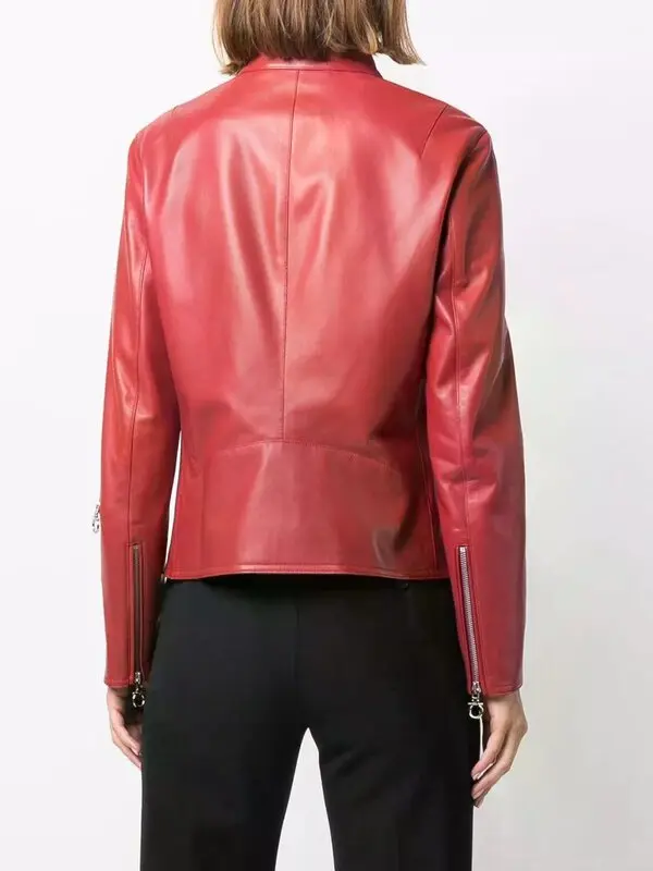 FERRAGAMO High-neck Leather Jacket