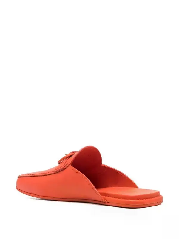 FERRAGAMO Logo Buckle Backless Slippers