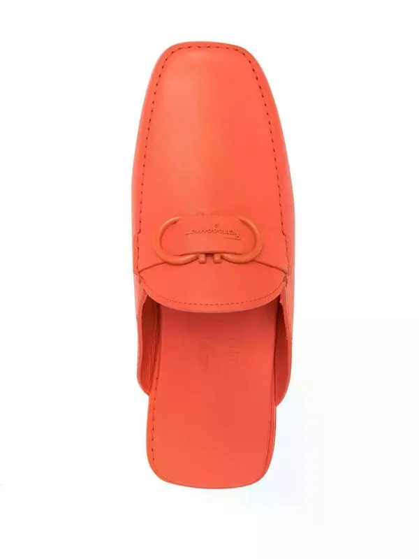 FERRAGAMO Logo Buckle Backless Slippers
