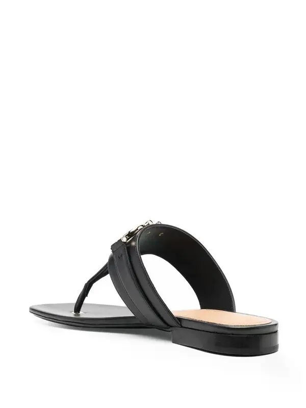 FERRAGAMO Logo-plaque Leather Sandals