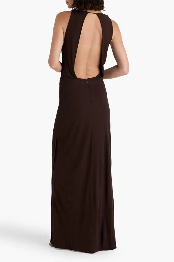 Simkhai Kosme Open-back Gown - Chocolate