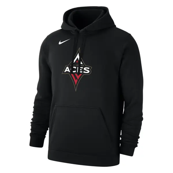 Nike Las Vegas Aces Club Wnba Fleece Pullover Hoodie - Black