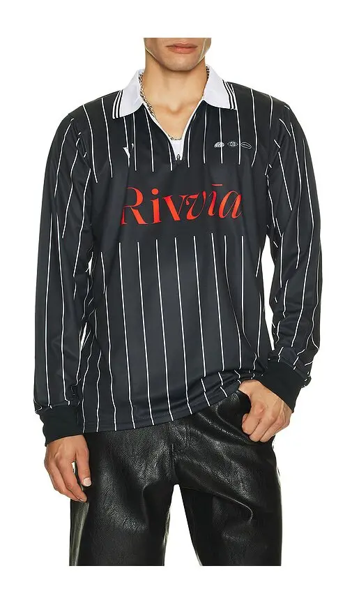 RIVVIA PROJECTS Team Long Sleeve Polo In Black