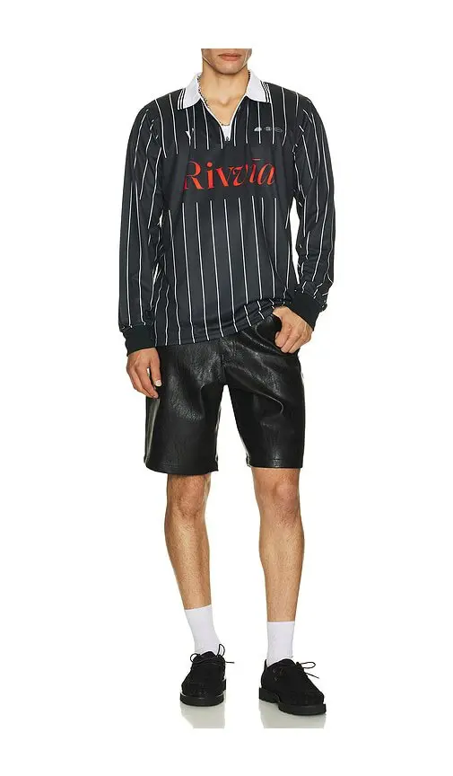 RIVVIA PROJECTS Team Long Sleeve Polo In Black