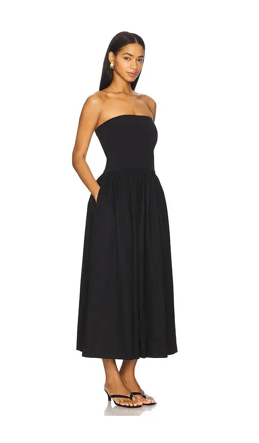 strapless black flowy dress Rapture Halter Maxi Dress Black main image 0