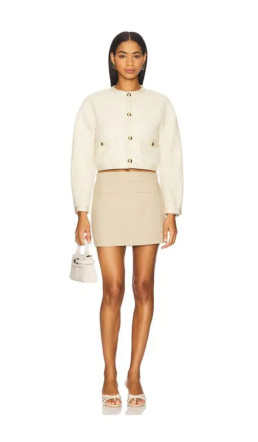 FRAME The Trim Jacket - Cream Multi