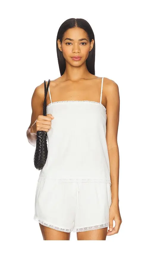 Faithfull The Brand Denise Top With Lace Trim
