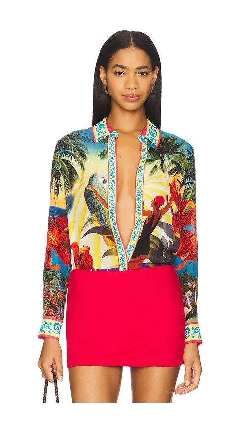 Alice + Olivia Willa Top - Island Dreams Multi